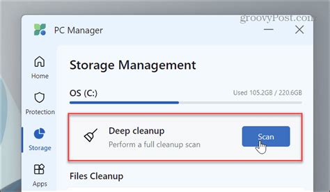 Reclaim Drive Space On Windows Use PC Manager To Delete Old And Large Files