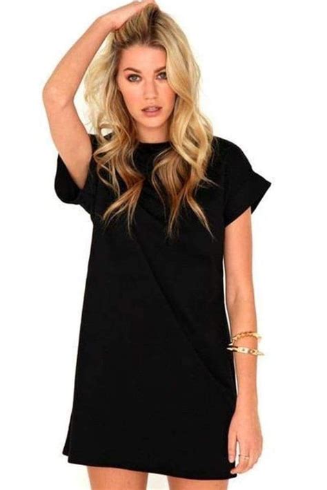 The Rileigh Tee Shirt Dress Black Tshirt Dress Outfit Casual