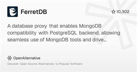 ferretdb open source alternative to fauna and mongodb openalternative