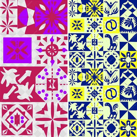 Honduran Lenca Pottery Patterns With Geometric Shapes And An Creative Abstract Geometric Vector