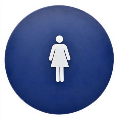 12 Blue California Ada Compliant Circle Womens Restroom Sign The Si
