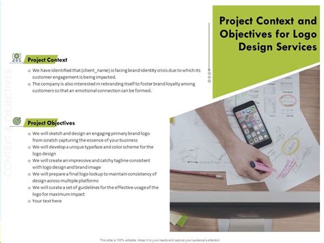Project Context And Objectives For Logo Design Services Ppt Powerpoint File Display ...