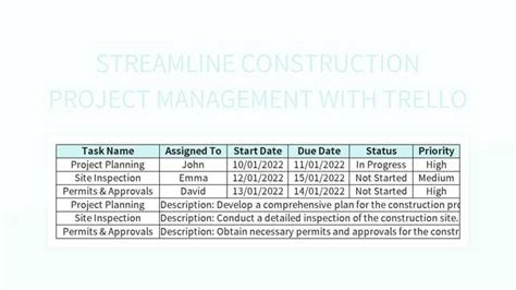 Streamline Construction Project Management With Trello Excel Template Free Download Pikbest