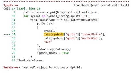 Error In Batch API Call Section Issue 45 Nickmccullum Algorithmic Trading Python GitHub