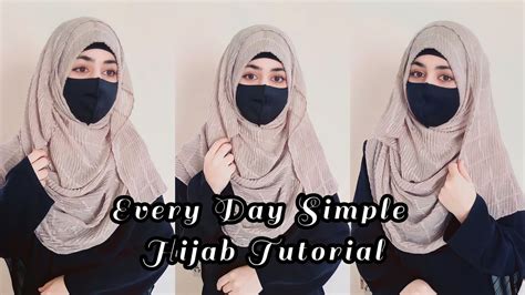Everyday Simple Hijab Tutorial || Full Coverage Hijab Style || zainab__ - YouTube