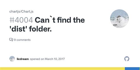 Can`t Find The Dist Folder · Issue 4004 · Chartjschartjs · Github