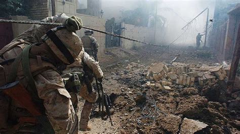 Iraq War 2004 Us Forces In Fallujah Combat Footage Youtube
