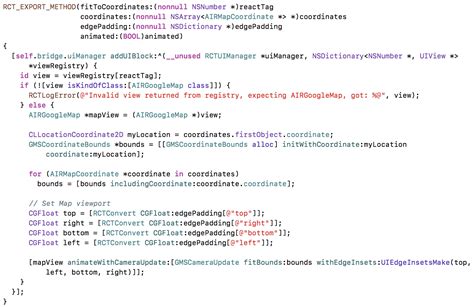 No Known Class Method For Selector FitBounds WithPadding WithEdgeInsets Issue React