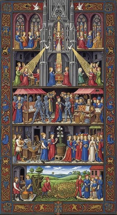 Free Medieval Social Hierarchy Photo Medieval Cathedral Manuscript