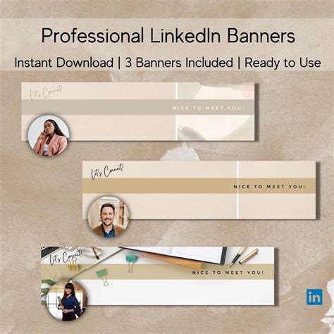 Linkedin Banner Instant Download Professional Linkedin Banner Profile Background Banner