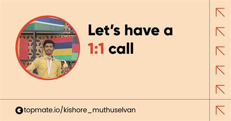 Kishore M Book A Call On Topmate