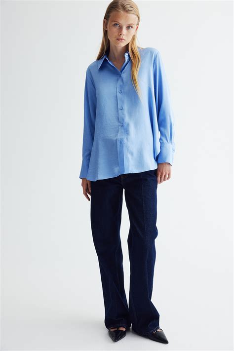 Chemise - Bleu - FEMME | H&M CH