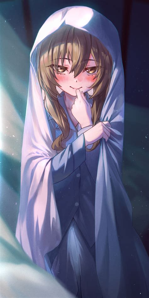 Safebooru 1girl Absurdres Aisaka Taiga Bangs Blanket Blush Brown Eyes