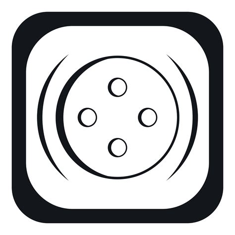 Clothing Square Button Icon Simple Style 14939091 Vector Art At Vecteezy