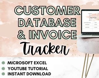 MS Excel Invoice Template Spreadsheet Etsy