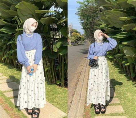7 Inspirasi Outfit Korean Style Hijab yang Identik Dengan Keanggunan ...