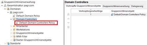 Default Domain Policy Domain Controllers Policy Mit Dcgpofix Auf Die