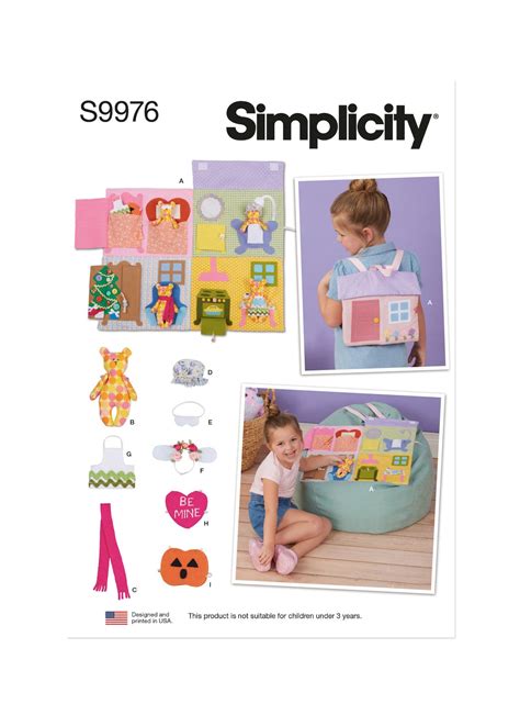 Simplicity Sewing Pattern S9976 Simplicity Sewing Pattern Doll House