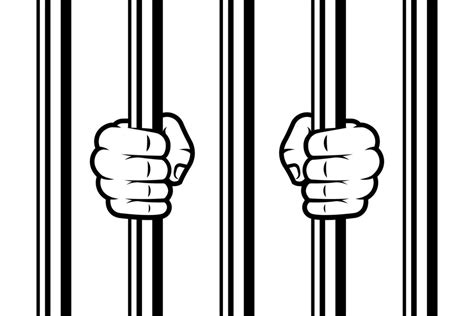 Illustration Hands Holding Prison Bars Vector Background 25560796 Vector Art At Vecteezy
