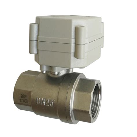 DN Electric Actuated Ball Valve All Metal Gears DC V DC V Electric Motor Valve Actuator