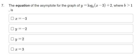 Solved The Equation Of The Asymptote For The Graph Of