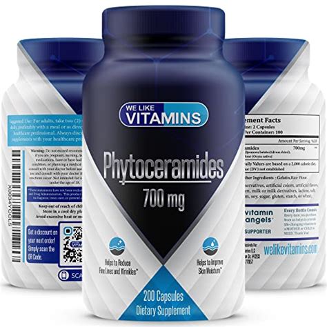 Phytoceramides 700mg 200 Capsules All Natural Wheat Free And Plant