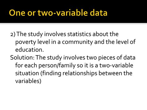 Ppt Analyzing One And Two Variable Data Powerpoint Presentation Free Download Id 9368441