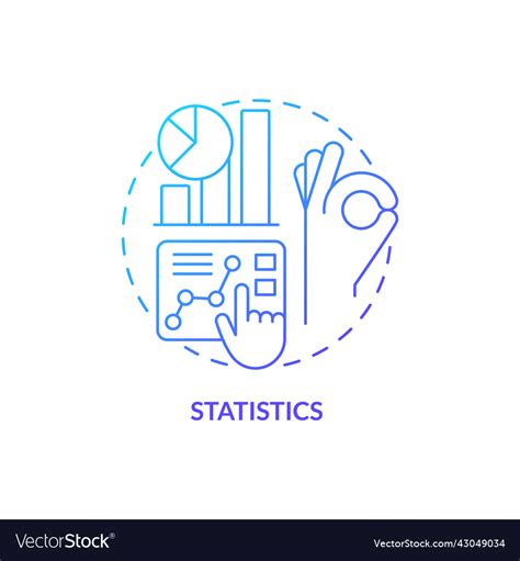Statistics Blue Gradient Concept Icon Royalty Free Vector