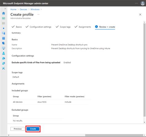 prevent onedrive shortcut sync with intune mdm tech space