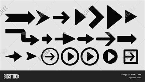 set arrows arrow vector and photo free trial bigstock