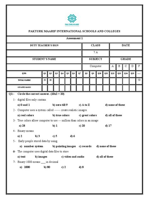 class 7 final term computer pdf bit computer hardware
