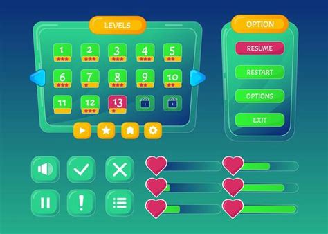 Game Menu Buttons Vector Art Icons And Graphics For Free Download