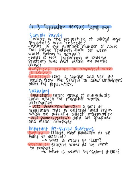 ch 3 population versus sampling ch 3 population versus sampling