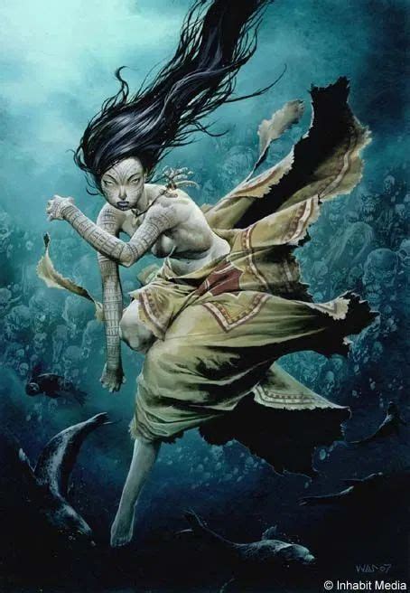 Qalupalik The Scare Chamber Sea People Fantasy Art Female Merrow Barefoot Sea Dnd