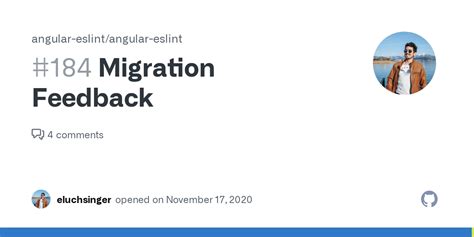 Migration Feedback · Issue 184 · Angular Eslintangular Eslint · Github