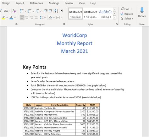152 Microsoft Word Integration With Microsoft Excel And Microsoft Access Workforce Libretexts