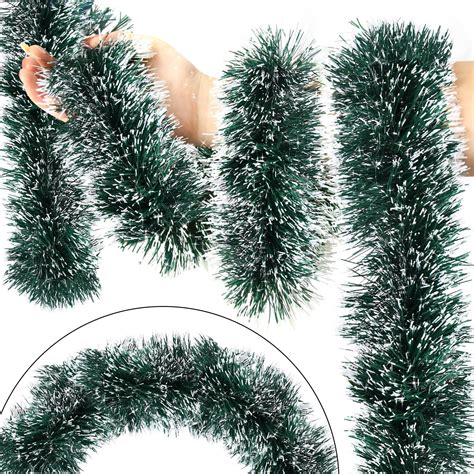 Surcvio 50ft Christmas Tinsel Garland Decorations To