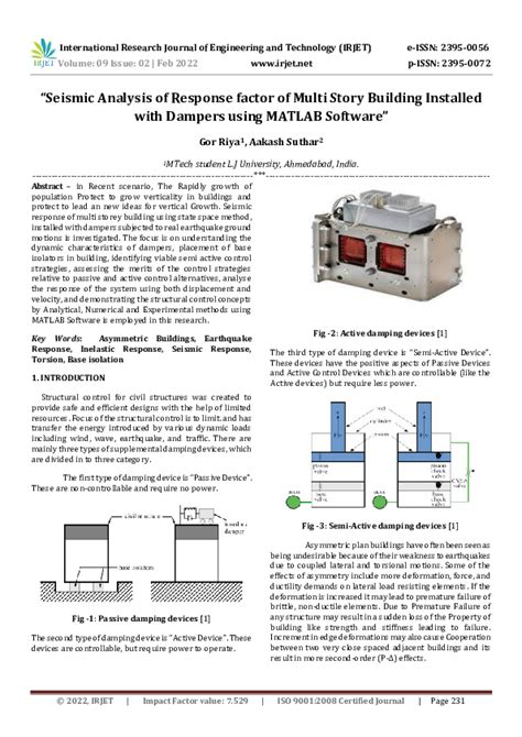 Pdf Seismic Analysis Of Response Factor Of Multi Story Building