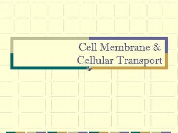 PPT Cell Membrane PowerPoint Presentation Free To View Id 709779 MGQwM