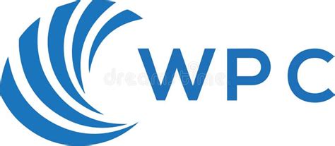 WPC Letter Logo Design On White Background WPC Creative Circle Letter Logo Gn Stock Vector