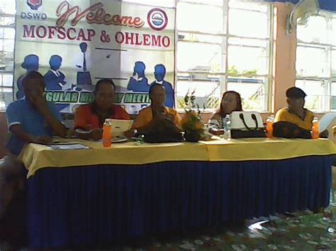 Mswdo Mofscap And Ohlemo Regular Monthly Meeting Held At Kinoguitan Mis Or Recently Facebook