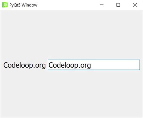 PyQt Creating QLineEdit With ReturnPressed Signal Codeloop