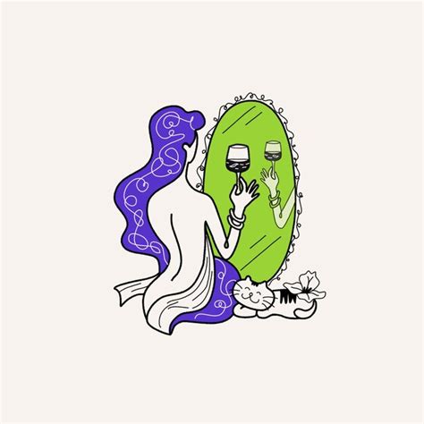 Premium Vector Get Naked In The Mirror Connect To Yourself