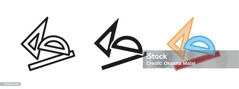 형상 제도 아이콘입니다 학교 문구 벡터 그림입니다 Geometry 클래스 기호입니다 삼각형 눈금자와 각도기 기호 교육 및 학습 픽토그램 건축 및 엔지니어링 장비 각도기에