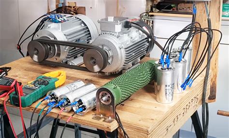 Transformation Dun Moteur Asynchrone Triphasé En Génératrice Asynchrone Avec Ajout De