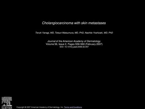 Cholangiocarcinoma With Skin Metastases Ppt Download