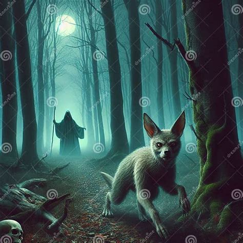 Mystic A Fantastic Chupacabra Sneaks Through The Forestchupacabra