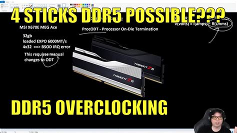 How To Get 4 Sticks Of Ddr5 Working Youtube