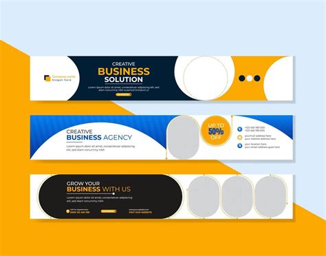 Business Linkedin Cover Design Bundle 15735398 Vector Art At Vecteezy