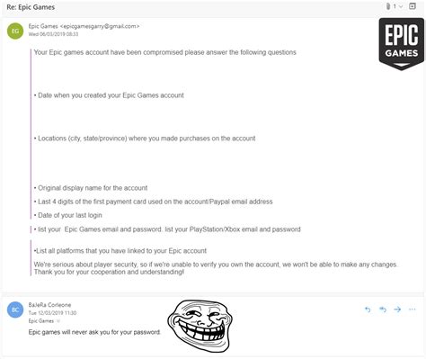 Epic Games Will Never Ask For Your Password Rfortnitebr